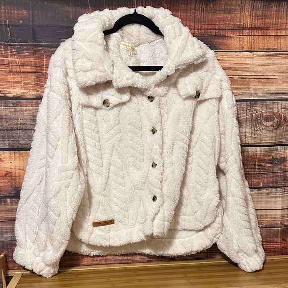 Simply Southern | Jackets & Coats | Simply Southern Cream Teddy Jacket ...